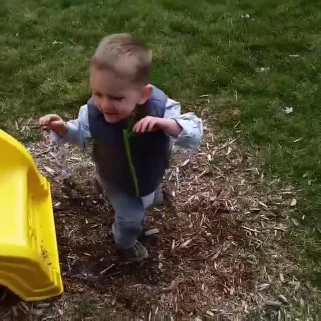 Kid Rides down slide Face First | Jukin Licensing