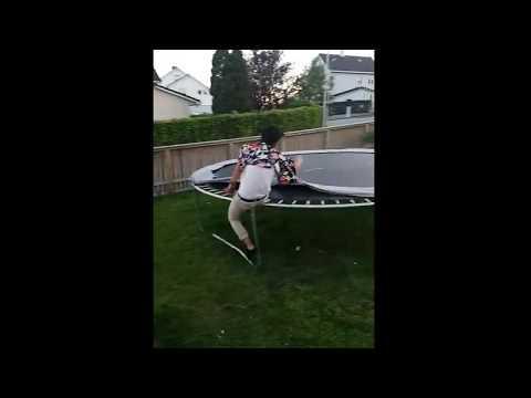 Guy Fails to Jump Onto Trampoline | Jukin Licensing