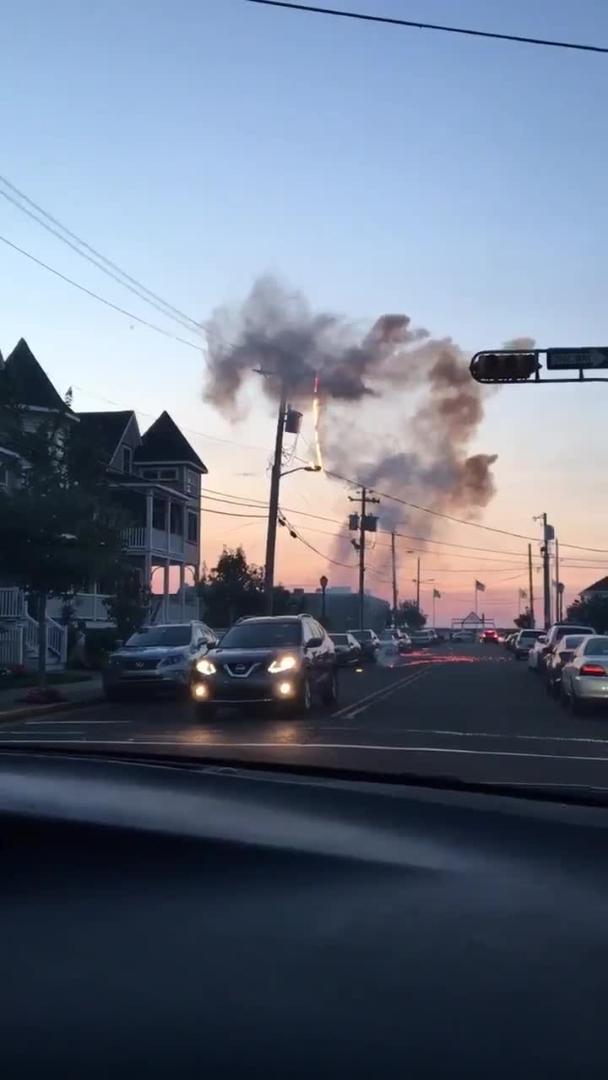 Wildfire Causes Explosions When it Hits Power Lines | Jukin Media Inc