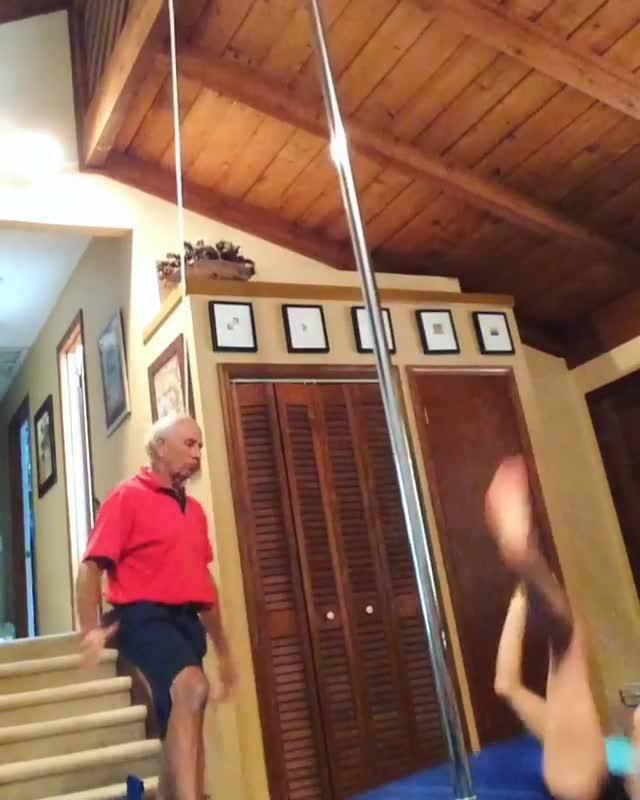 Woman Falls Attempting Pole Dance Routine | Jukin Licensing