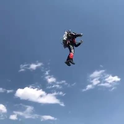 Man In Jet Pack Drag Races Muscle Car | Jukin Licensing