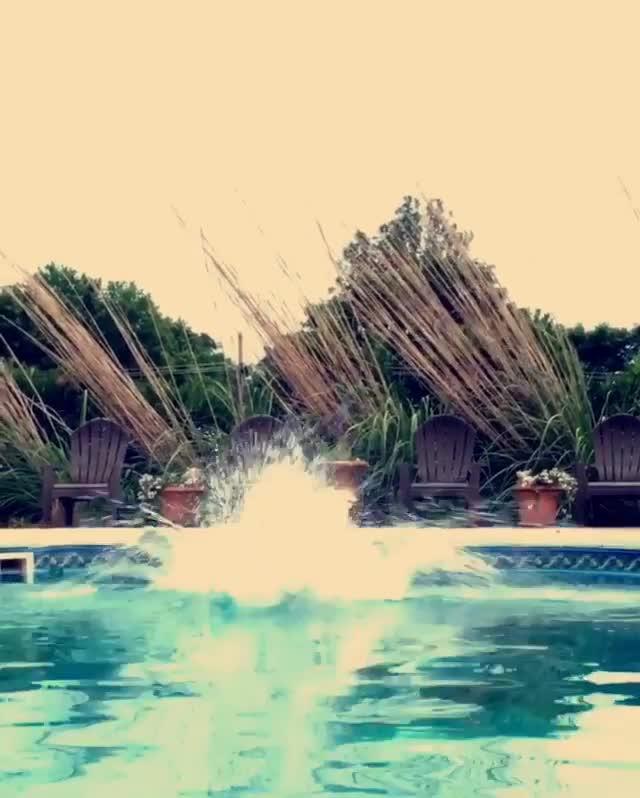 Girl Loses Bikini Bottom in Waterfall Pool | Jukin Media Inc