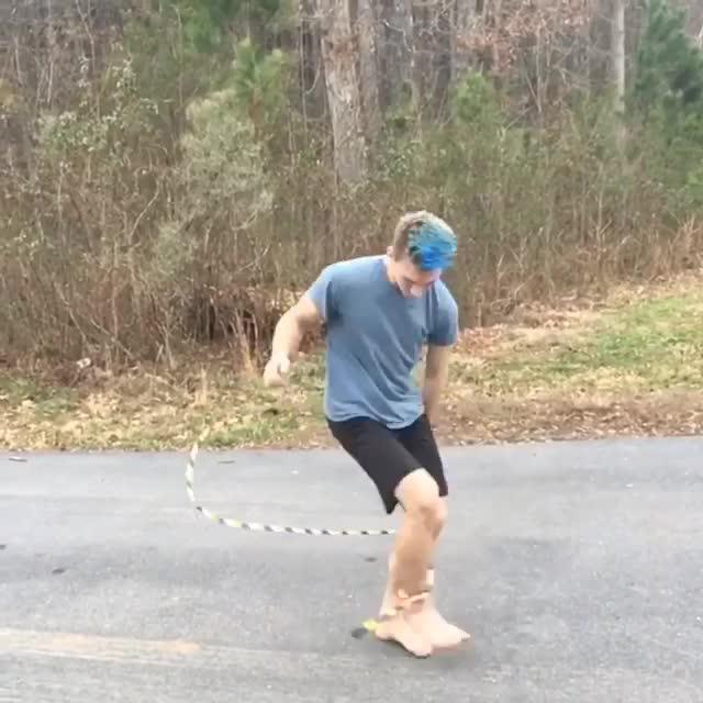 Guy Jumps Rope While Blindfolded | Jukin Media Inc