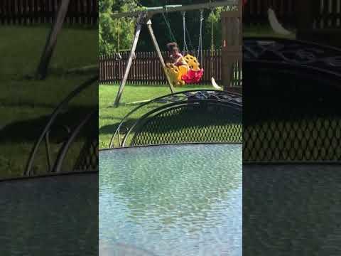 Drone Captures Kid Falling Off Swing | Jukin Media Inc