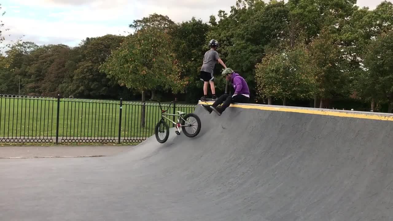 BMX Rider Flips and Sits on Halfpipe | Jukin Licensing