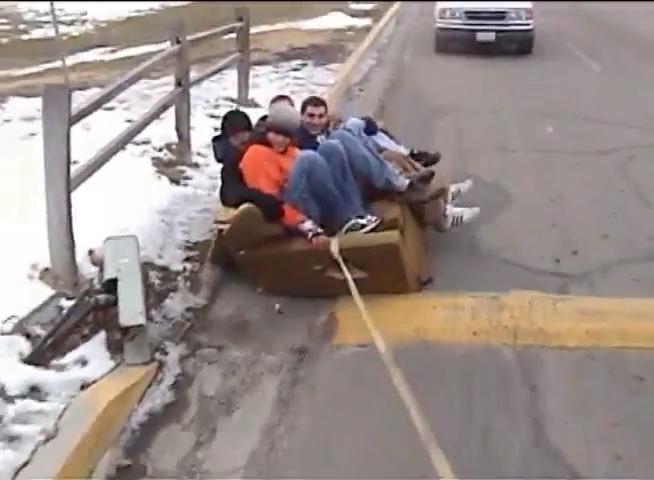 Couch Skitching Behind Truck | Jukin Licensing