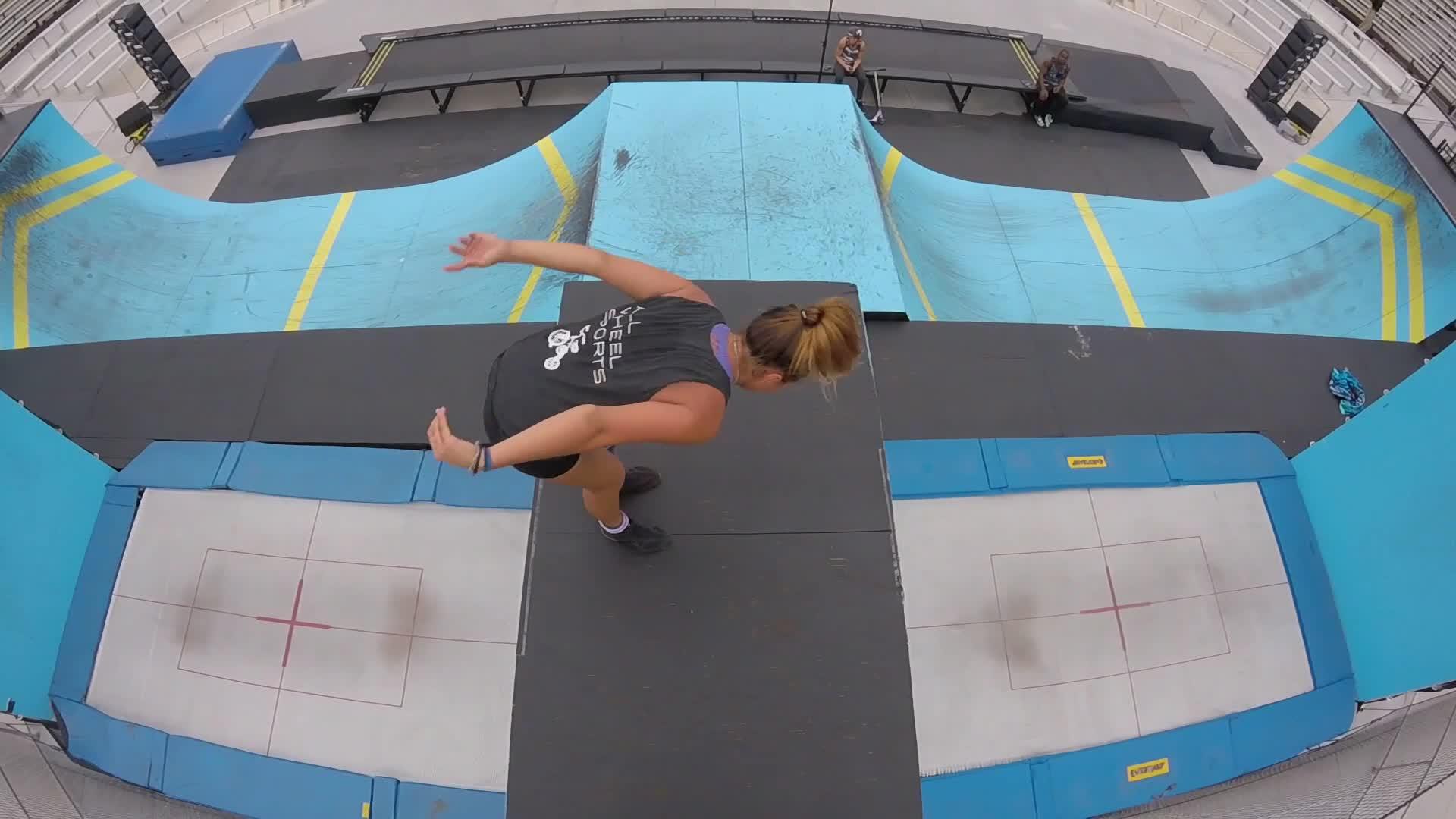 Four People Flip On Trampoline | Jukin Media Inc