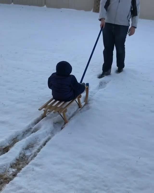 Boy Falls off Sled and Faceplants Snow | Jukin Licensing