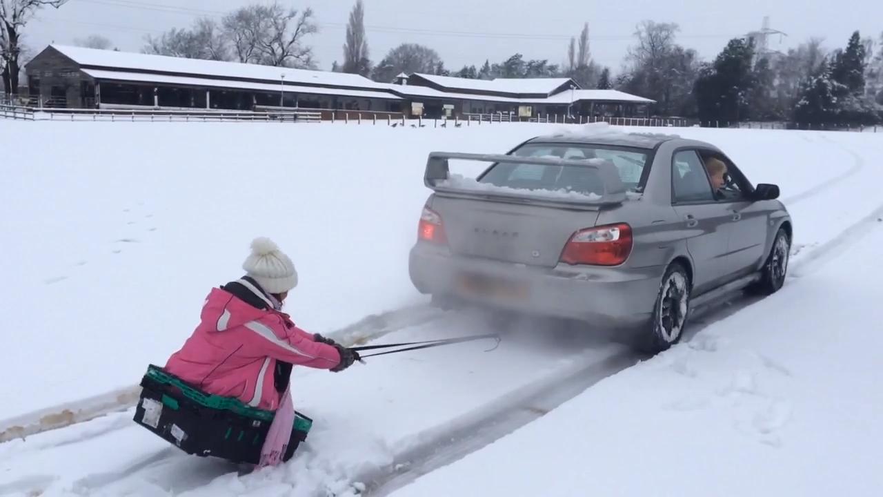 Snow Canoe Hits Girl | Jukin Media Inc