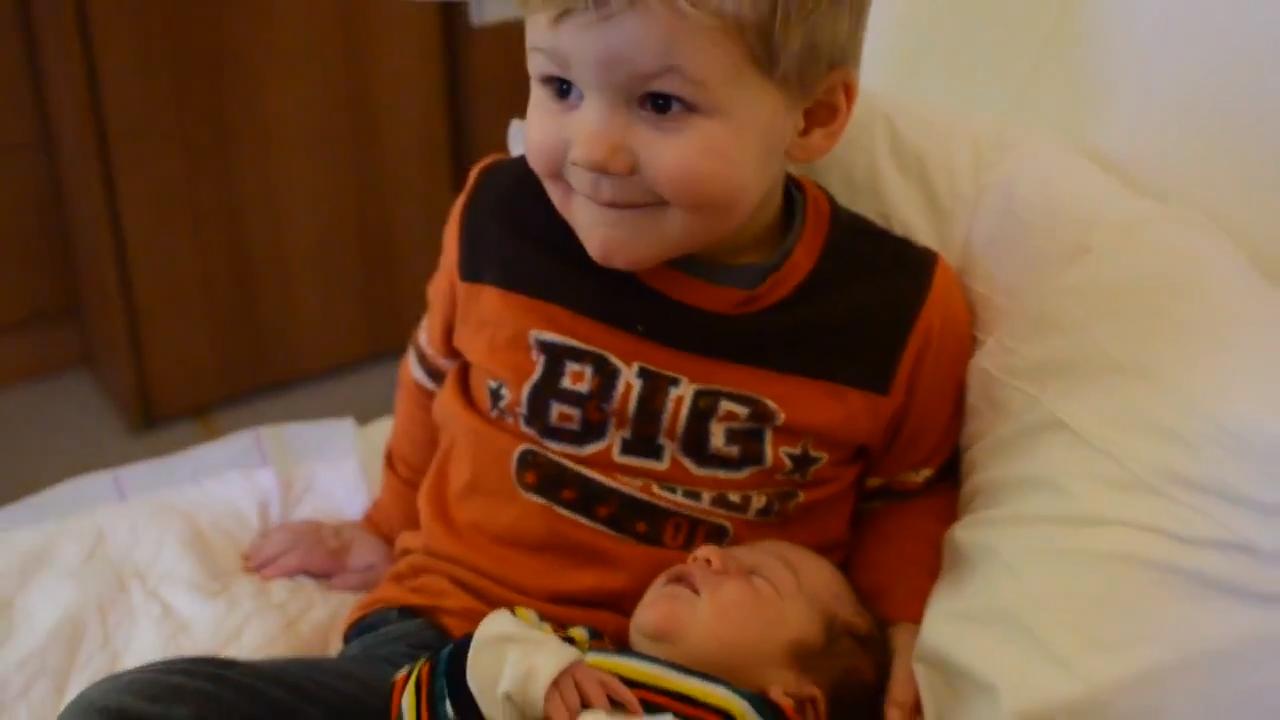 Boy Meets Baby Brother for First Time | Jukin Licensing