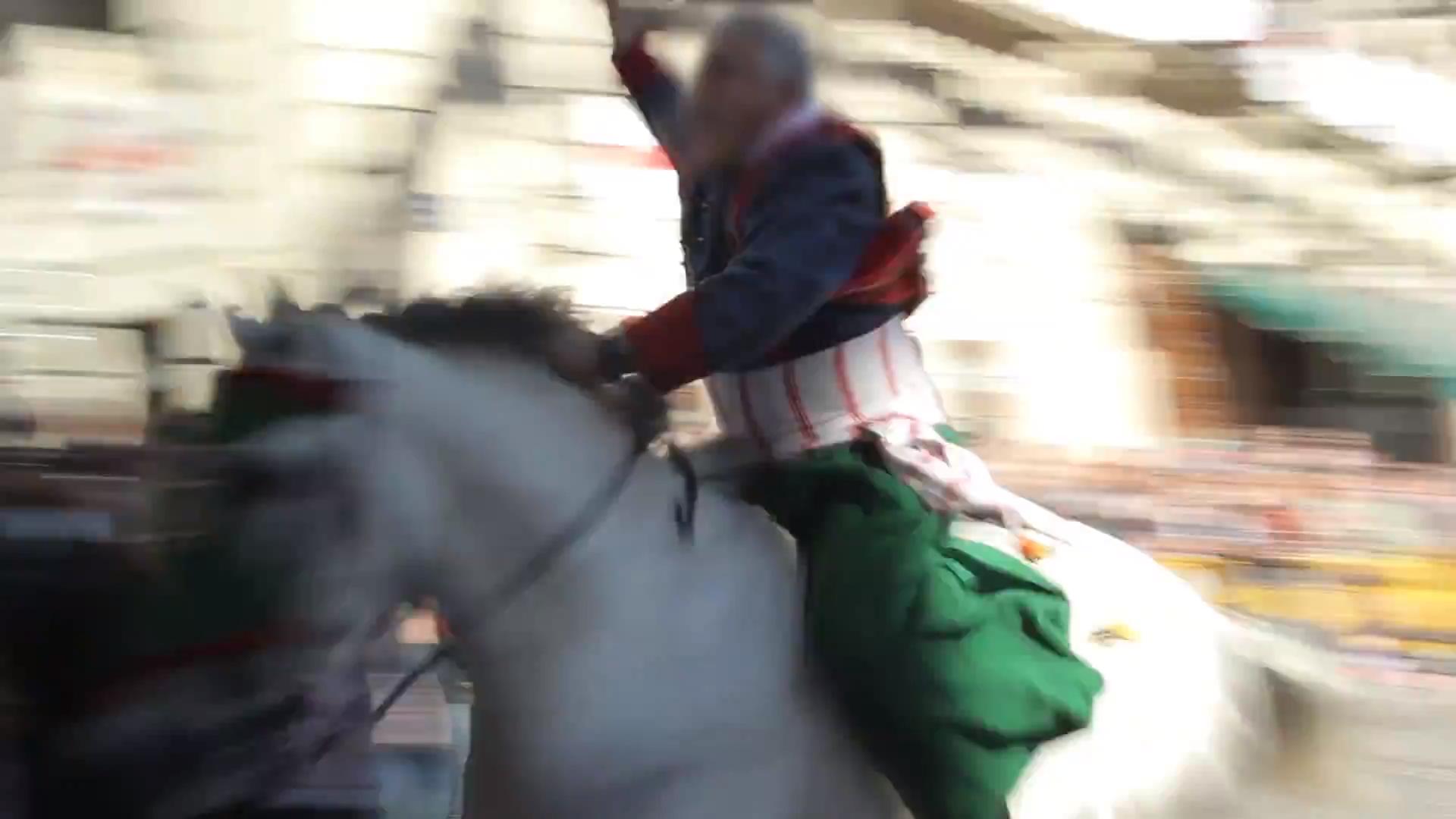 Guy Falls off Horse During Traditional Festival | Jukin Licensing