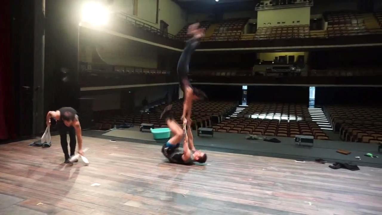 Acrobat Duo Practice Hand to Hand Routine | Jukin Licensing