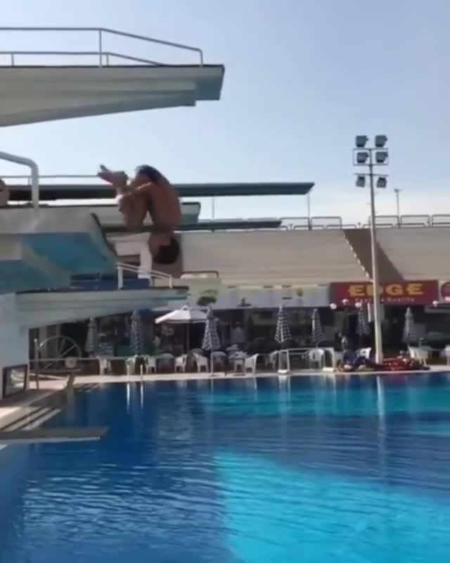 Boy Bellyflops Into Swimming Pool While Diving | Jukin Media Inc