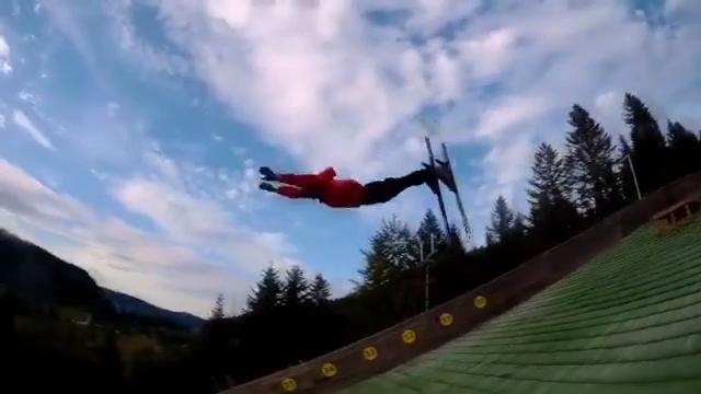 Skier Performs Insane Front Flip Down Dry Ski Slope | Jukin Licensing