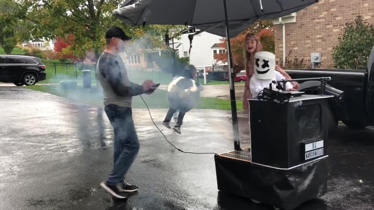 Dad Creates Disco Dance Theme Halloween Float for Kids | Jukin Licensing