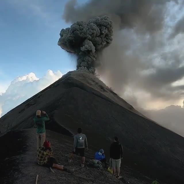 Travelers Watch Smoke Rise from Volcano | Jukin Licensing