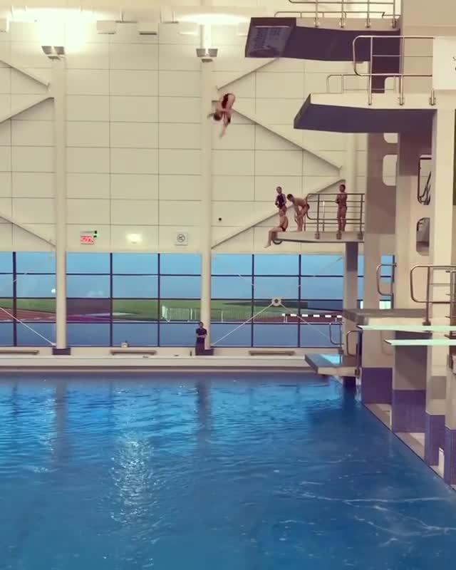 Young Athlete Does Back Tuck Dive From High Platform | Jukin Media Inc