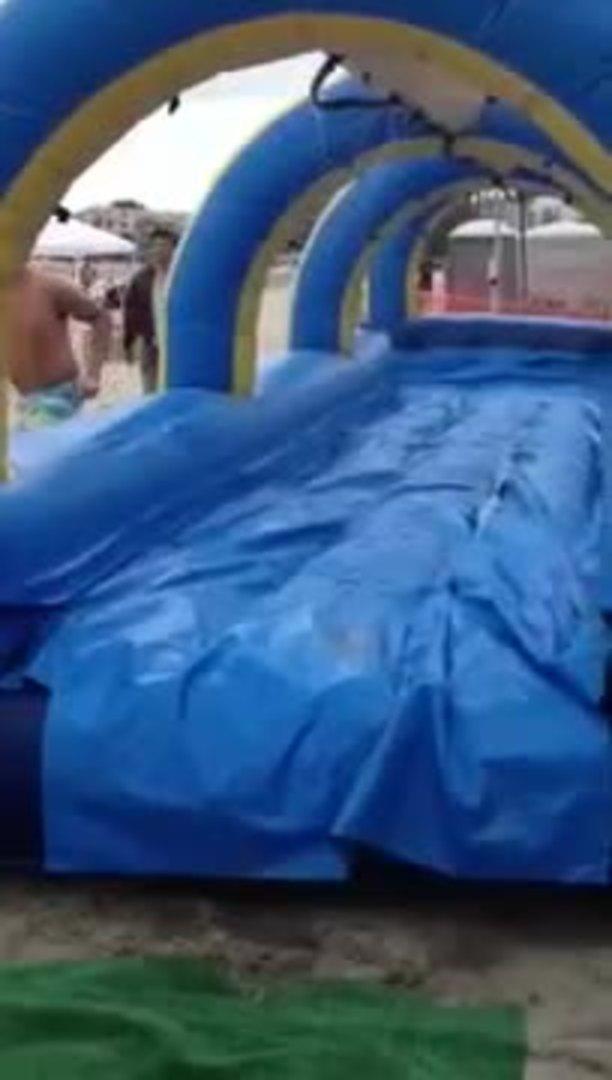 Coachella Slip-N-Slide Loses Bikini | Jukin Media Inc