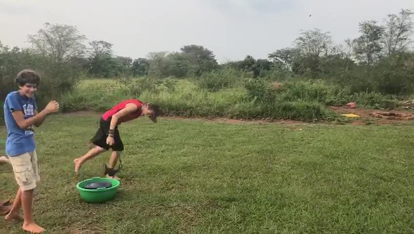 Kid Gets Hit in Arm with Water Balloon Shot from Slingshot | Jukin ...