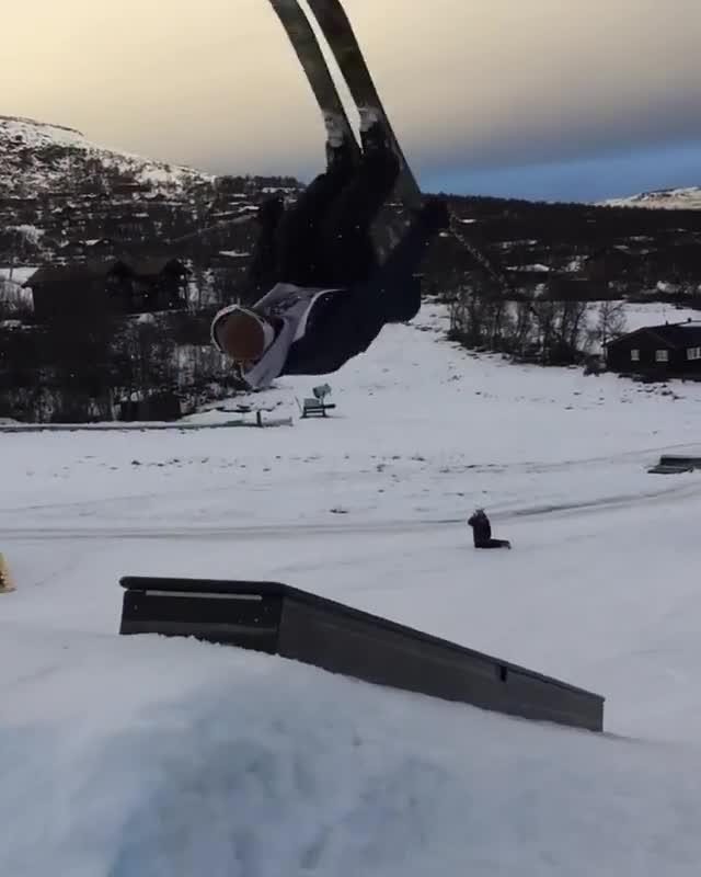 Skier Performs Front Flip Onto Rail | Jukin Licensing