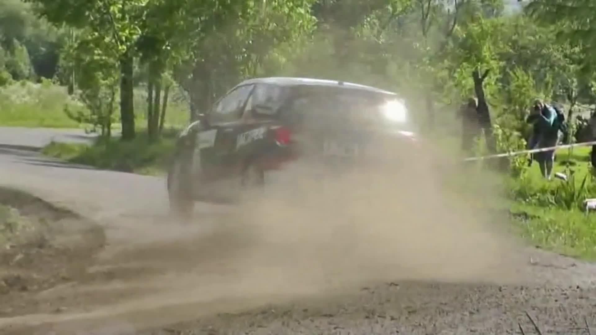 Rally Car Head On Collision Into Tree | Jukin Licensing