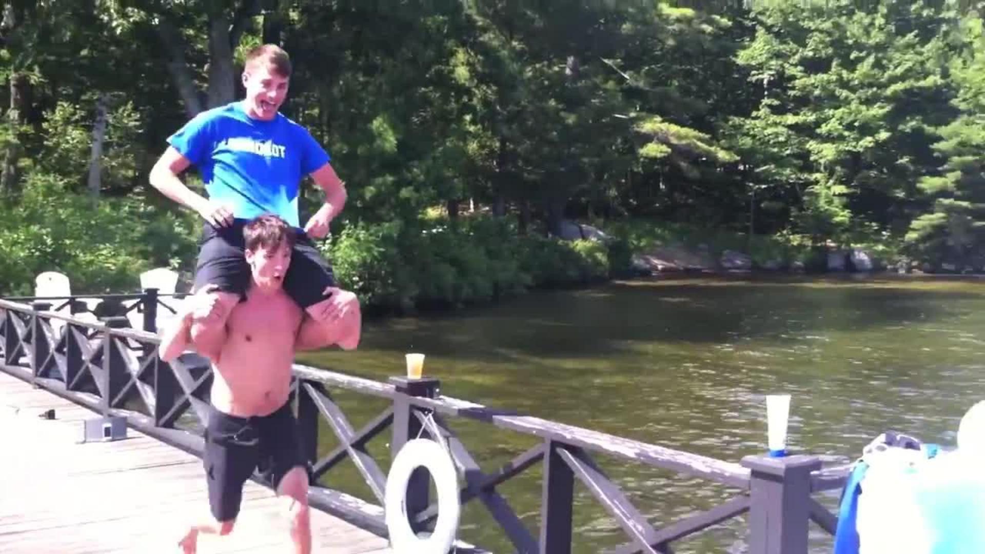 Piggy Back on Dock Fail | Jukin Licensing
