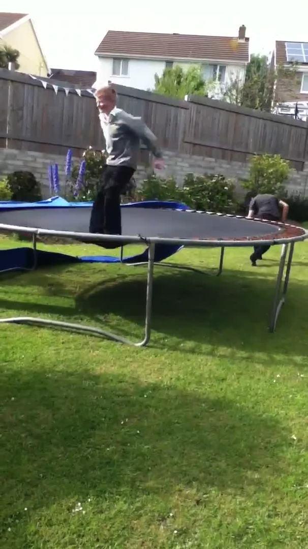 Kids Jumping On Trampoline Fail | Jukin Media Inc