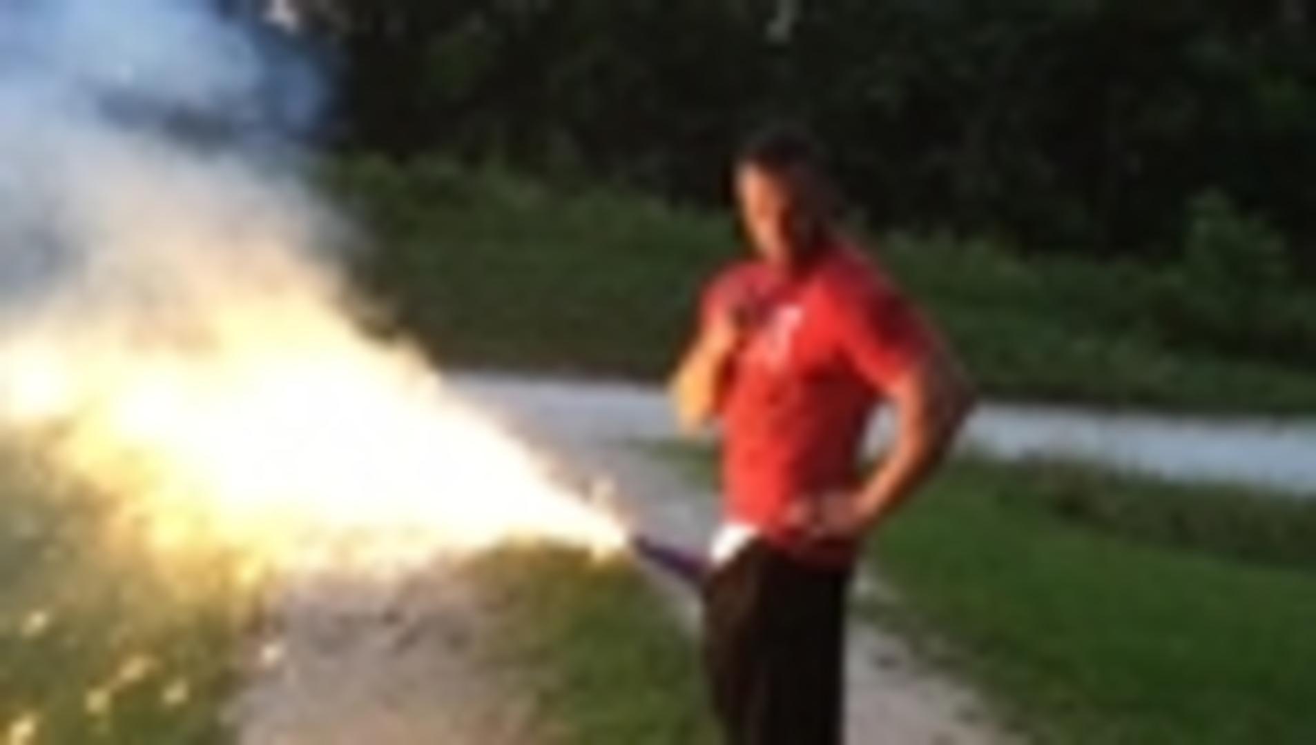 Firework Sparks Spray Man in the Face | Jukin Licensing