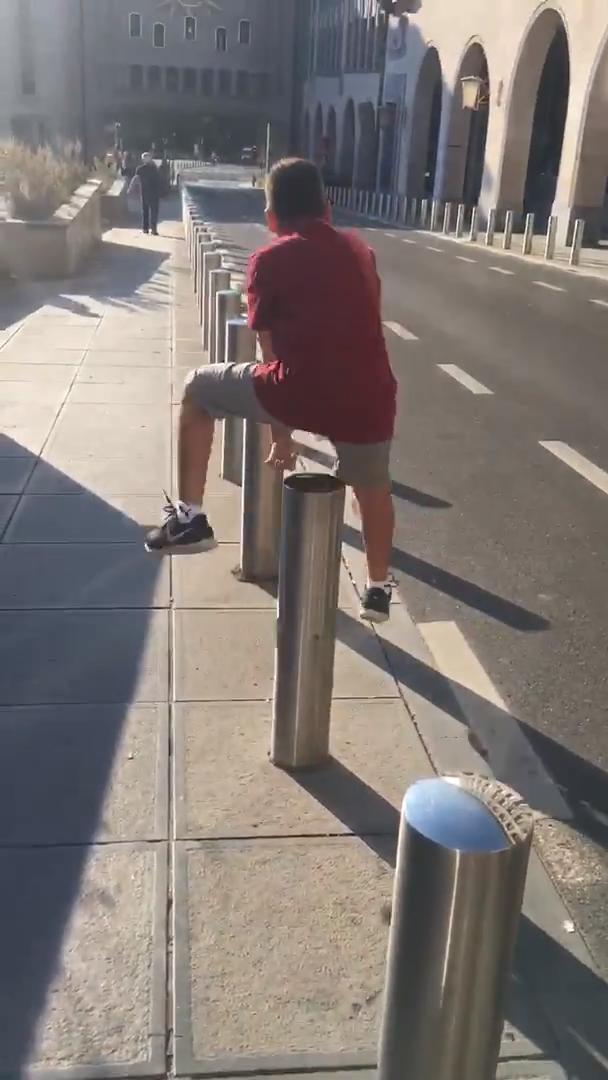 Guy Attempting to Jump Over Barrier Pole Falls to the Ground | Jukin ...