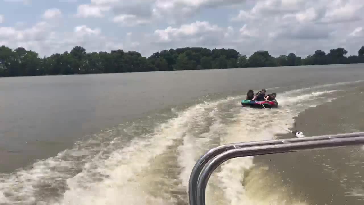 Kid Tubing Gets Hit By Leaping Fish | Jukin Licensing