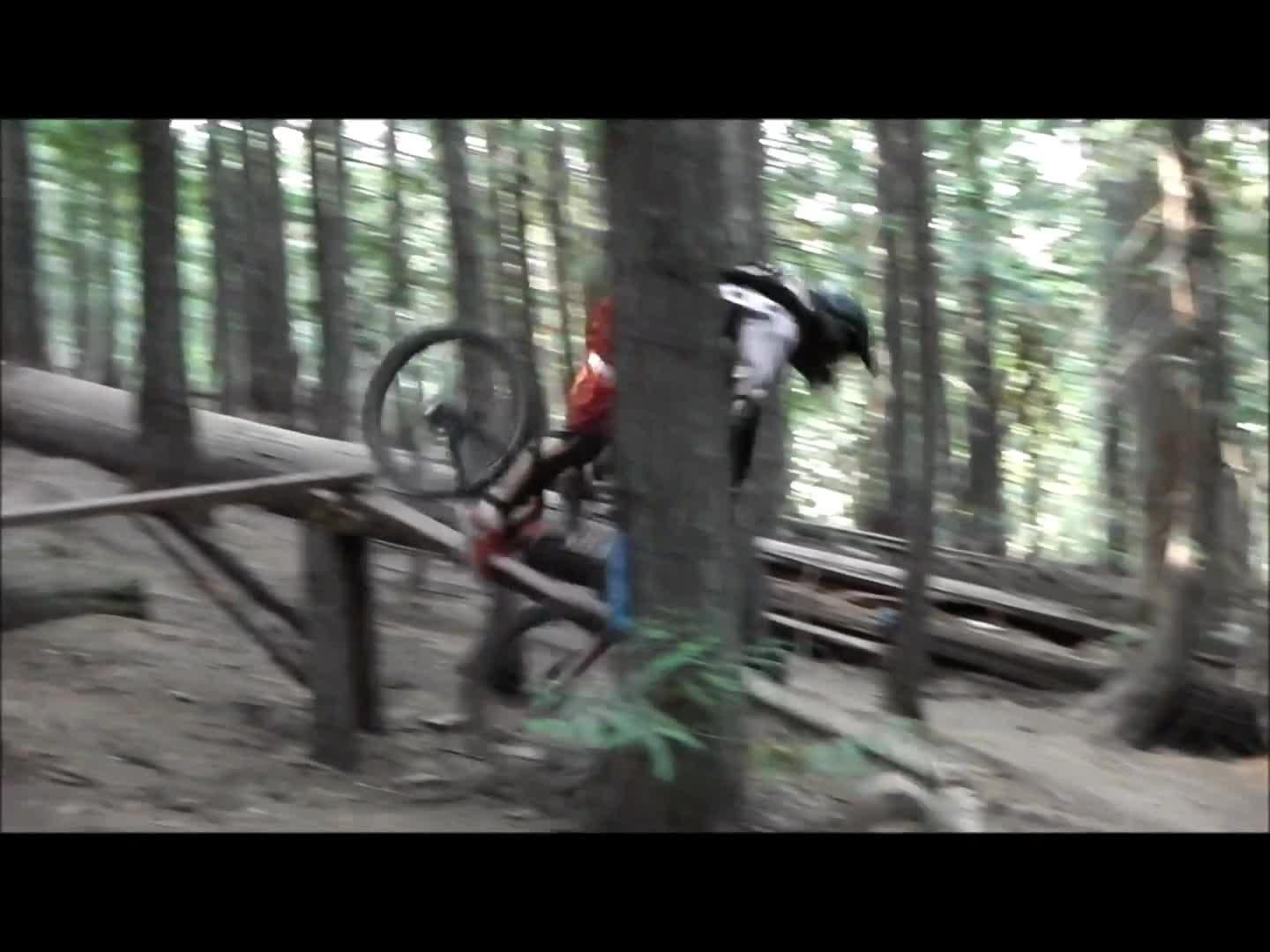 Forest Mountain Bike Obstacle On Trail Fall | Jukin Licensing