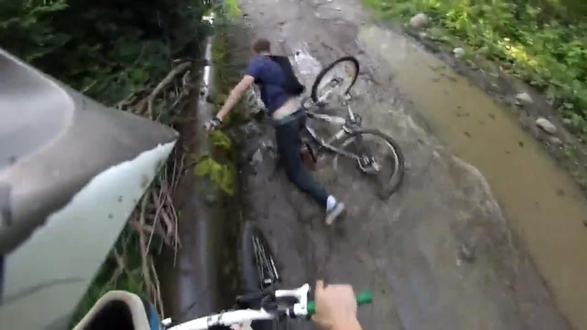 Mountain Bike POV Fail In Forest | Jukin Media Inc