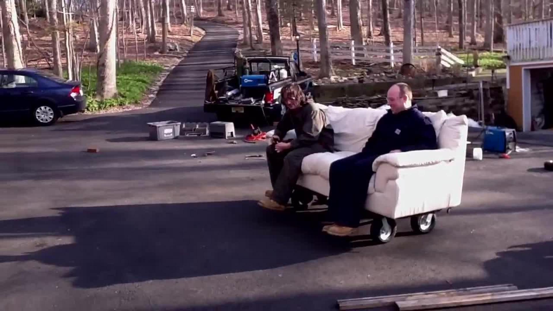 Motorized Sofa Races Down Desert | Jukin Media Inc