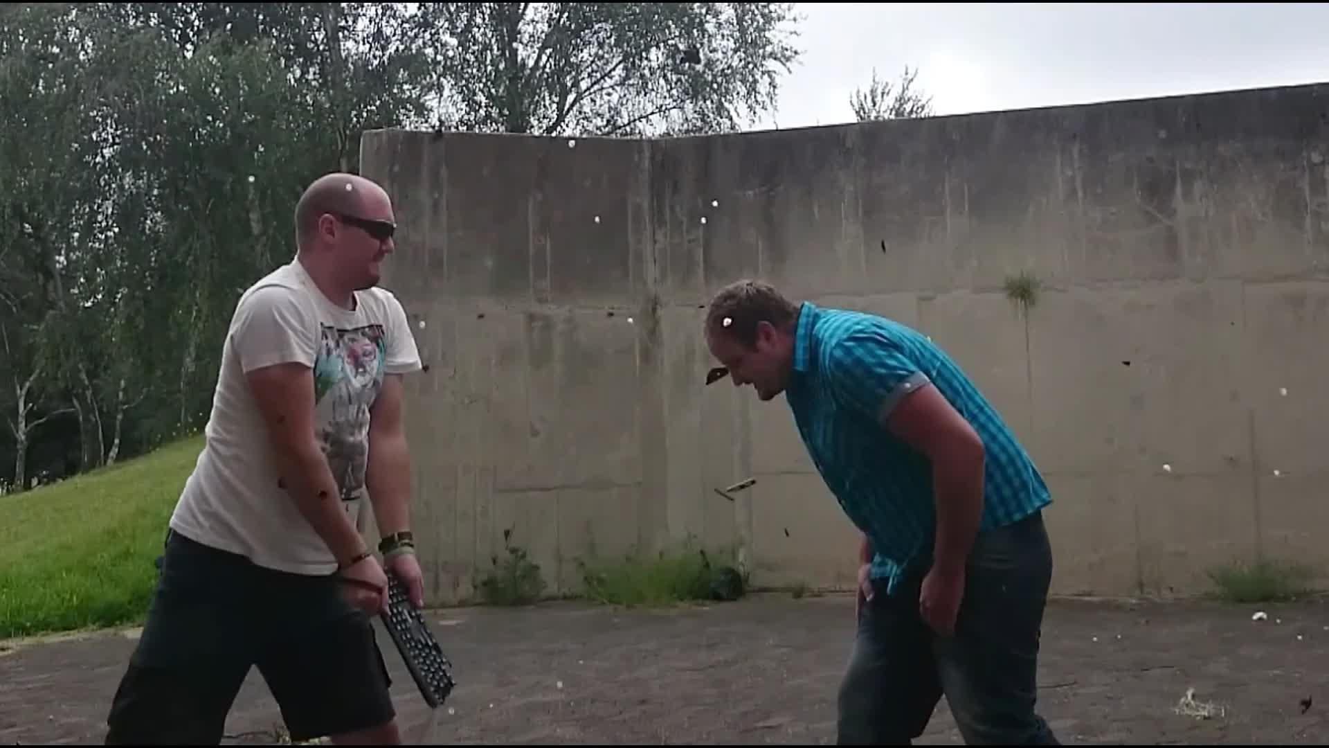 Guy Smashes Keyboard on Friend's Head | Jukin Media Inc