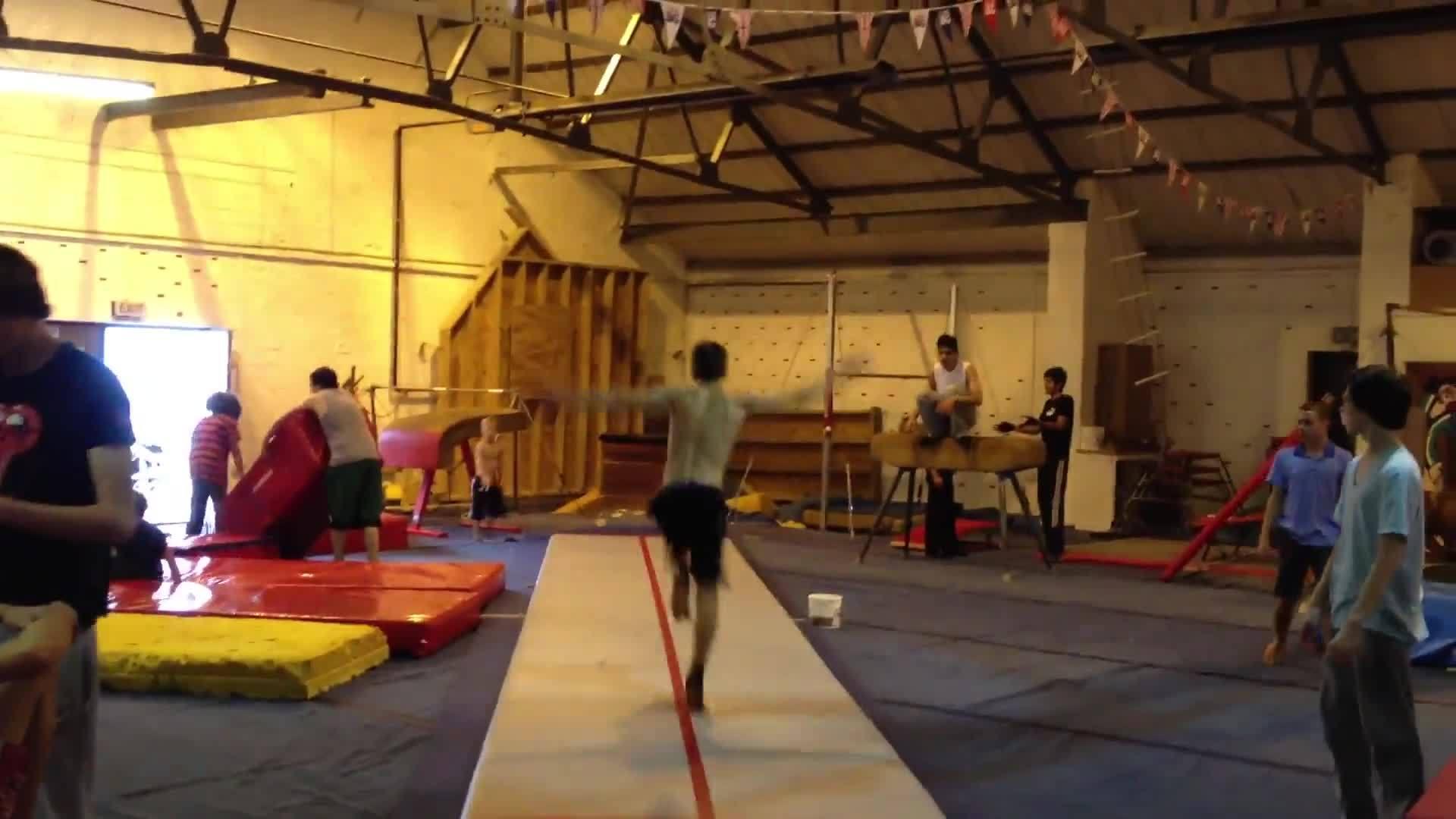 Shirtless Gymnast Triple Backflip Fail | Jukin Licensing