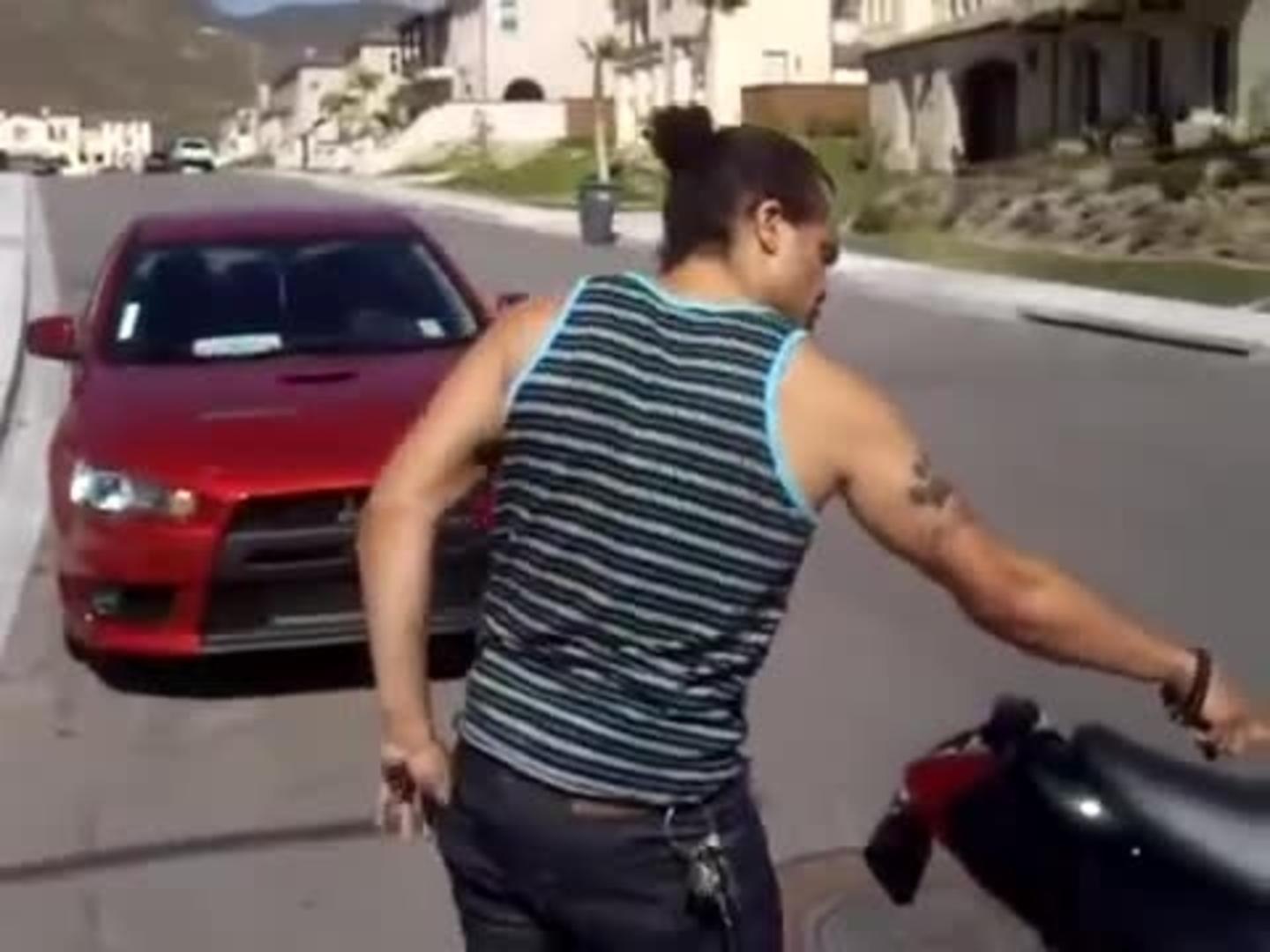 Lady on Motorcycle Has Wardrobe Malfunction | Jukin Media Inc