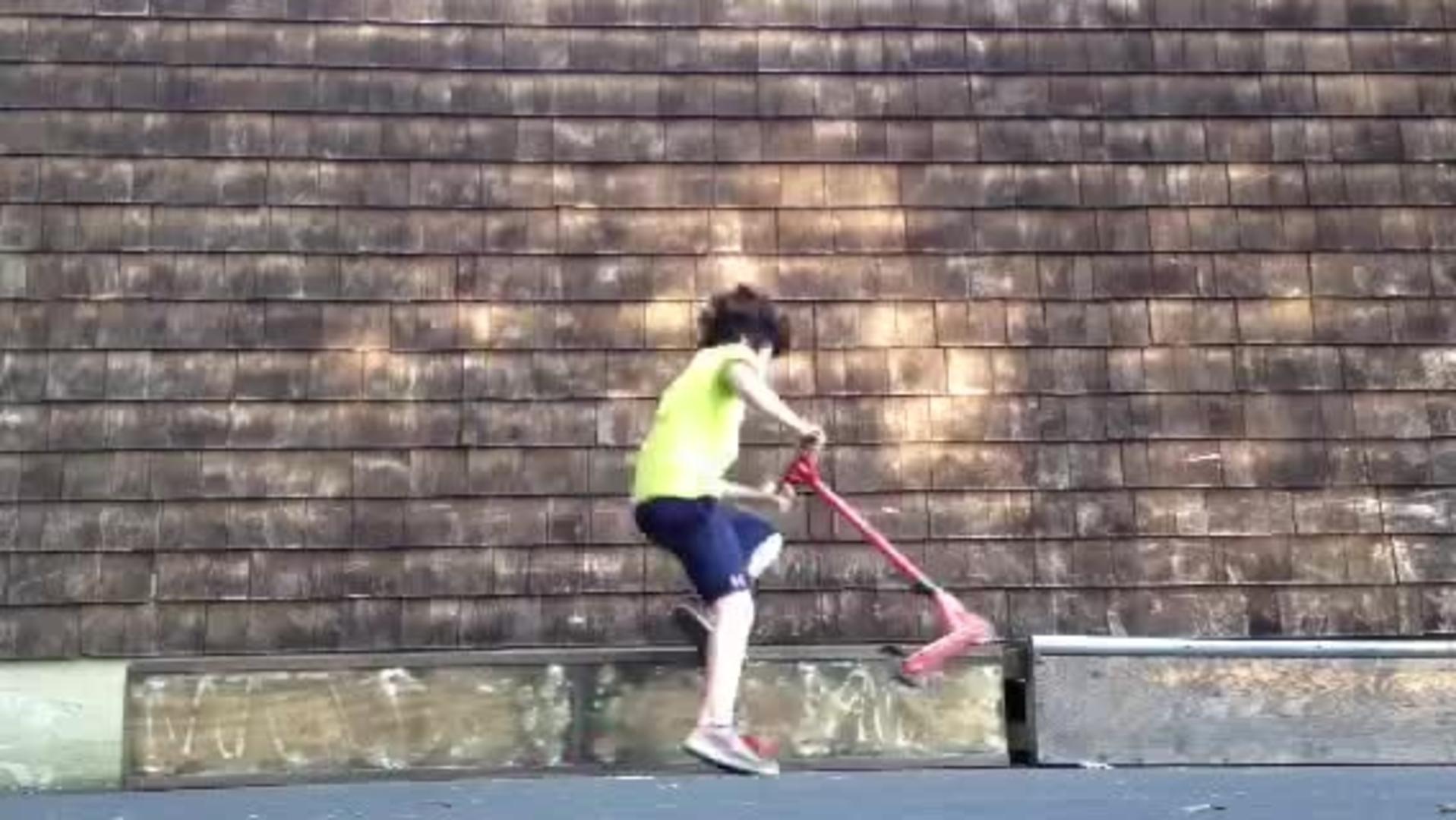 Scooter Kid Falls over Ledge | Jukin Licensing