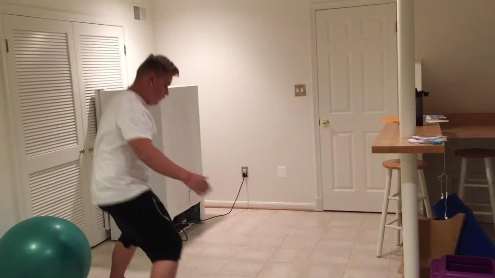 Guy Runs into Wall during House Remodeling | Jukin Media Inc