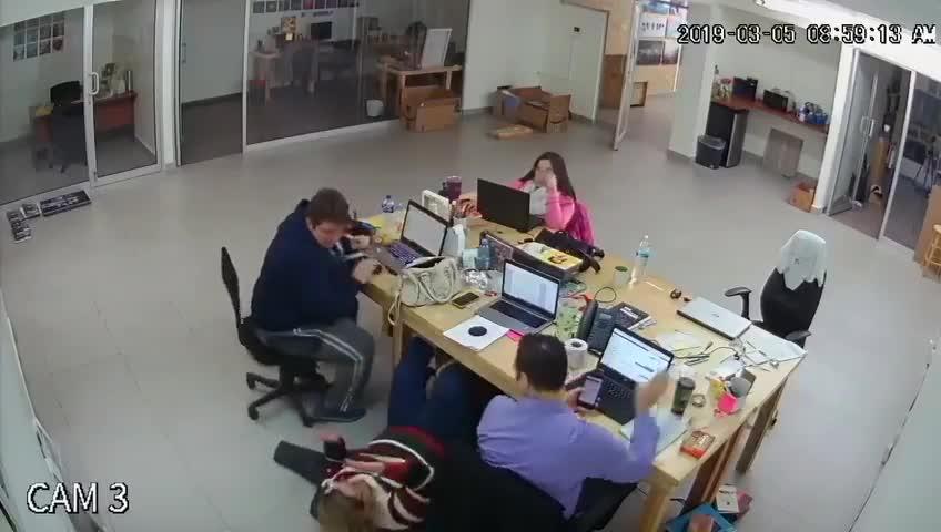 Woman Falls Off Swivel Chair | Jukin Media Inc