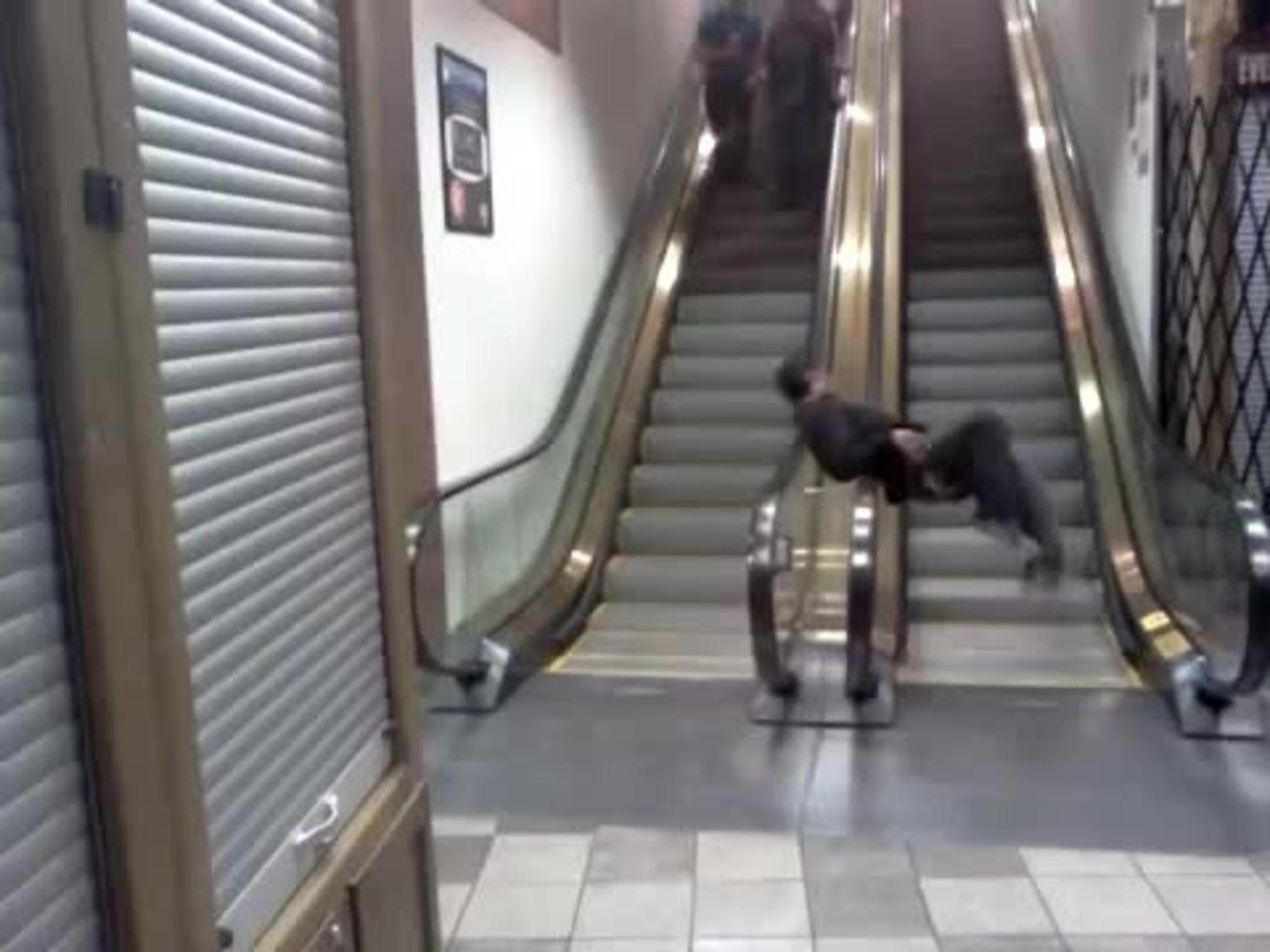 London Underground Escalator Slide Fail | Jukin Media Inc