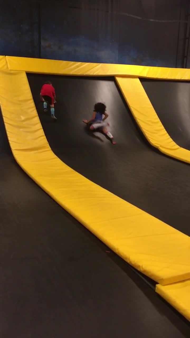 Little Girl Faceplants on Trampoline in Indoor Park | Jukin Licensing