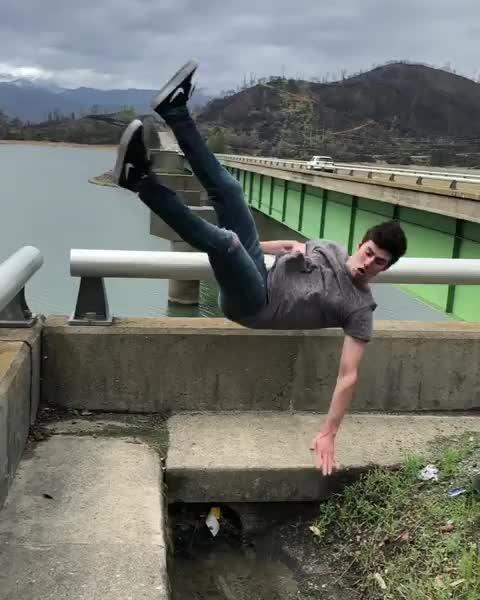 Man Falls on Back Attempting Backflip on Bench | Jukin Licensing