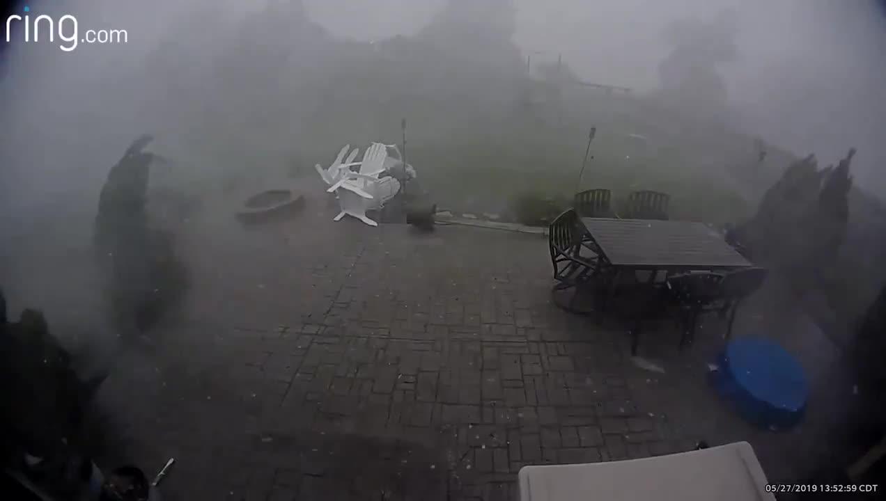 Powerful Storm Knocks over Backyard Patio Furniture | Jukin Licensing