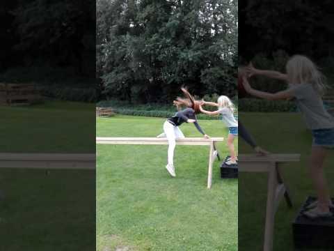 Gymnastics Girl Slips and Falls off Balance Beam | Jukin Media Inc