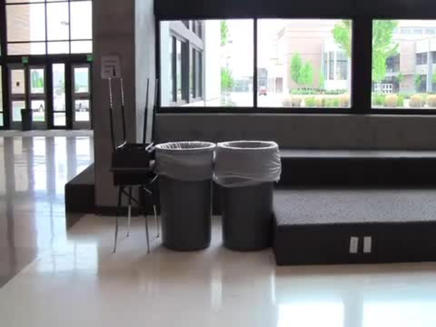 Student Tries to Jump over Desk and Trash Cans | Jukin Licensing
