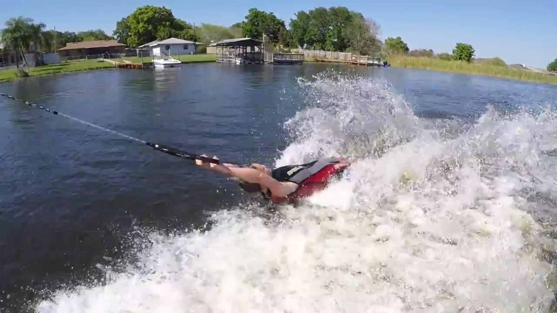 Brutal Barefoot Water Skiing Wipeout | Jukin Media Inc