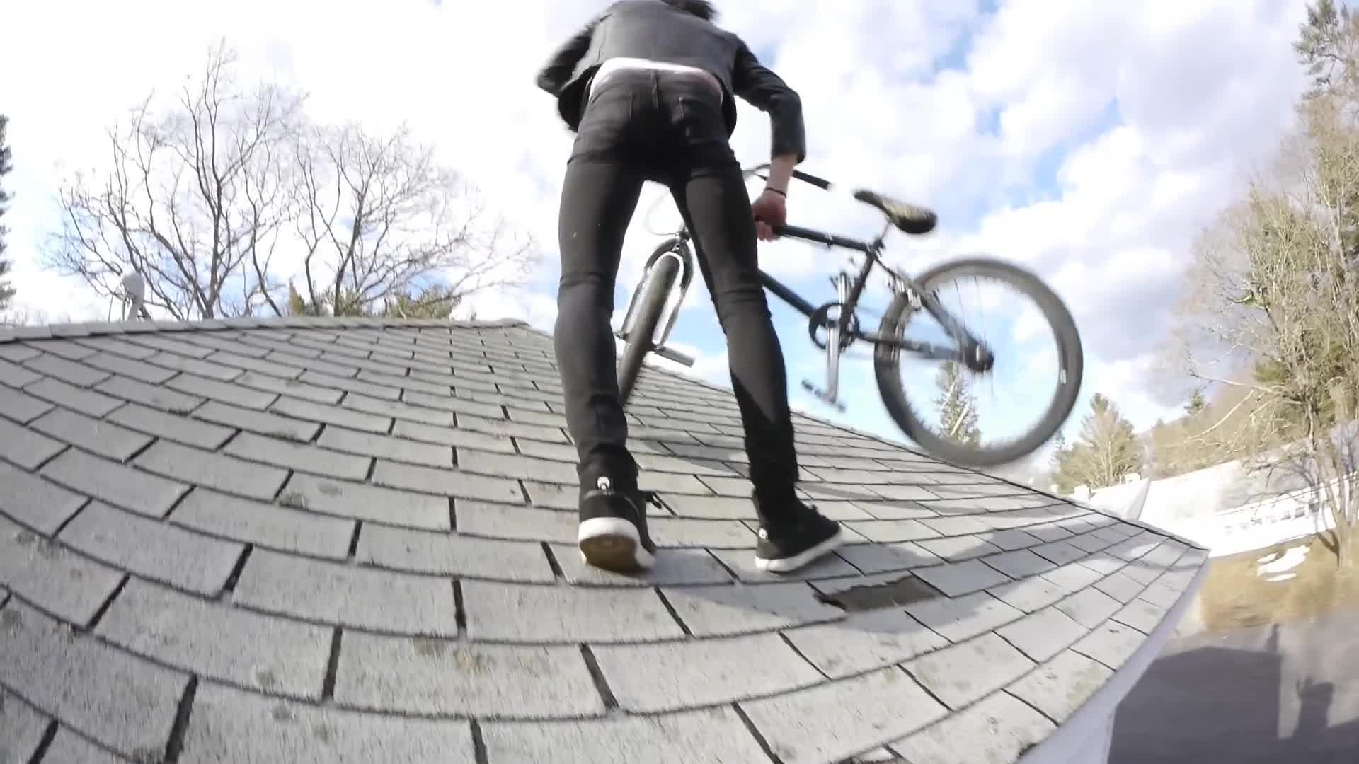 BMX Roof to Roof Jump Fail | Jukin Licensing