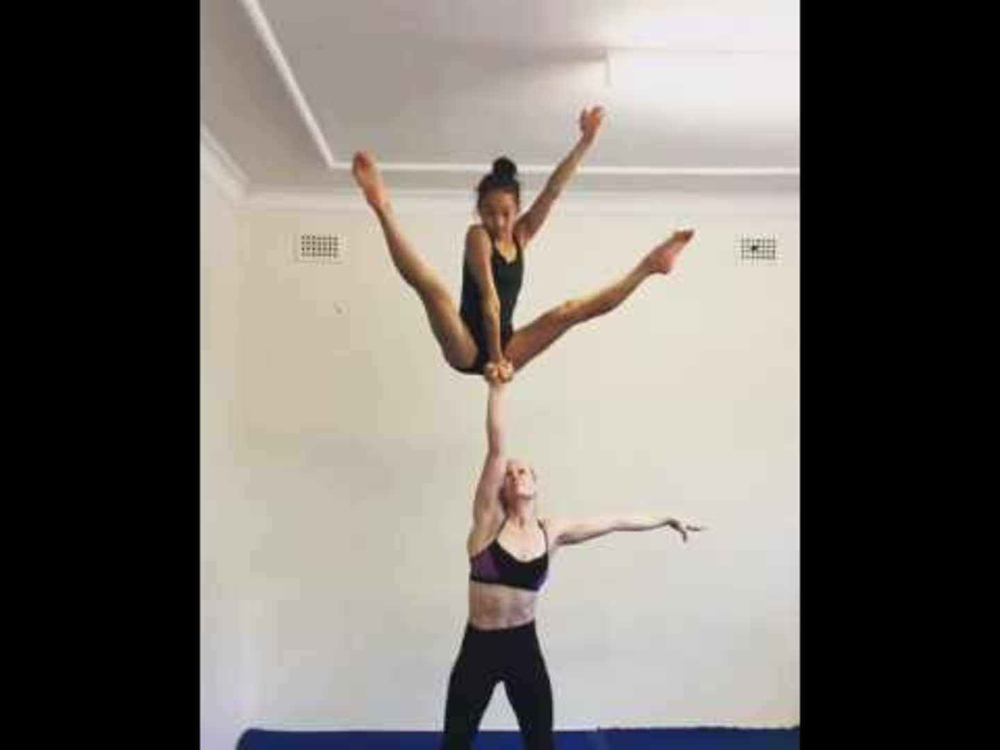 Two Gymnasts Show New Balance Trick | Jukin Media Inc