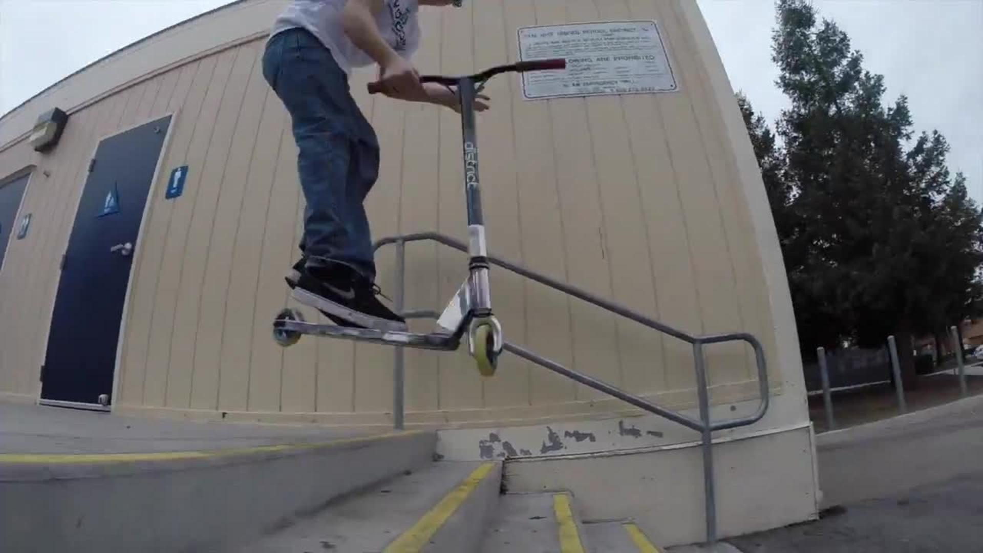 Scooter Rider Tries to Grind Rail and Nutshots | Jukin Licensing