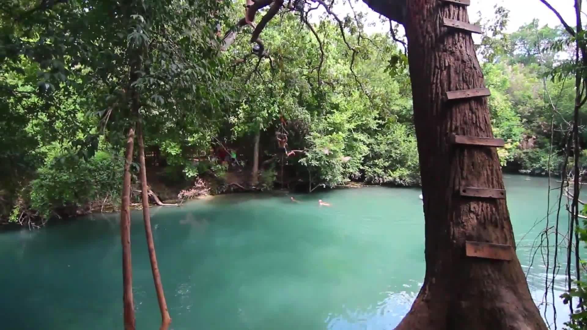 Rope Swing Return Fail Falls Back in Water | Jukin Licensing